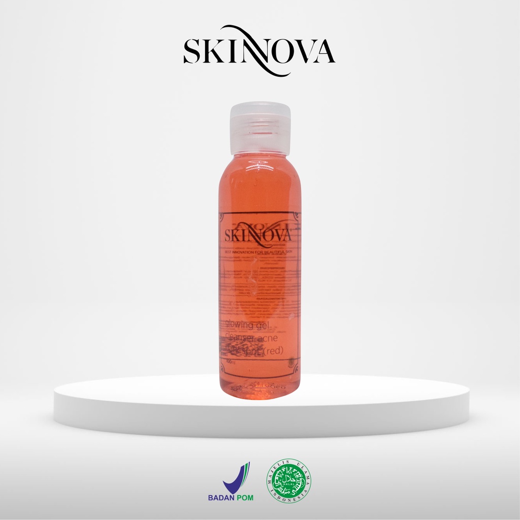 Jual SKINOVA GLOWING GEL CLEANSER ACNE DARK SPOT (RED) | Shopee Indonesia