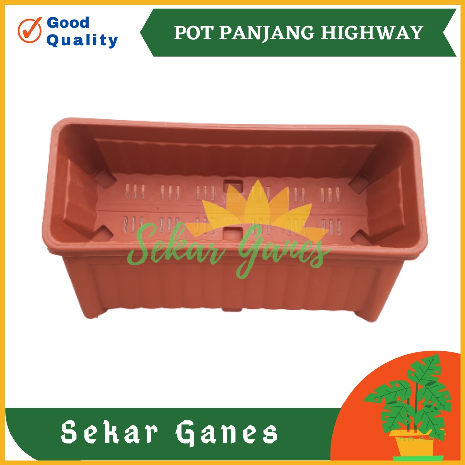 Jual Pot Panjang Alpen 50 Coklat Merah Bata Pot Bunga Segi Panjang 50cm ...