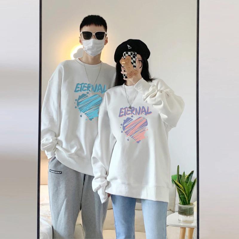 Jual [littlecrab] Sweater Oversize Eternal Love Sweatshirt Couple ...