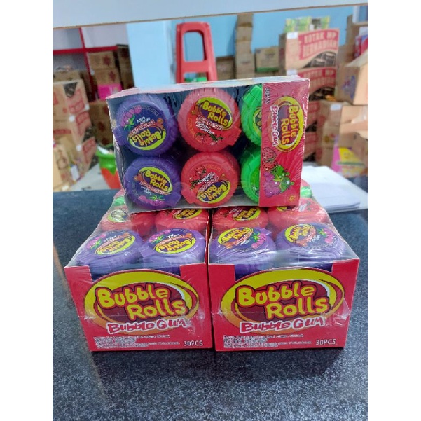 Jual Permen Karet Bubble Rolls dan Crazy rolls isi 30Pcs | Shopee Indonesia