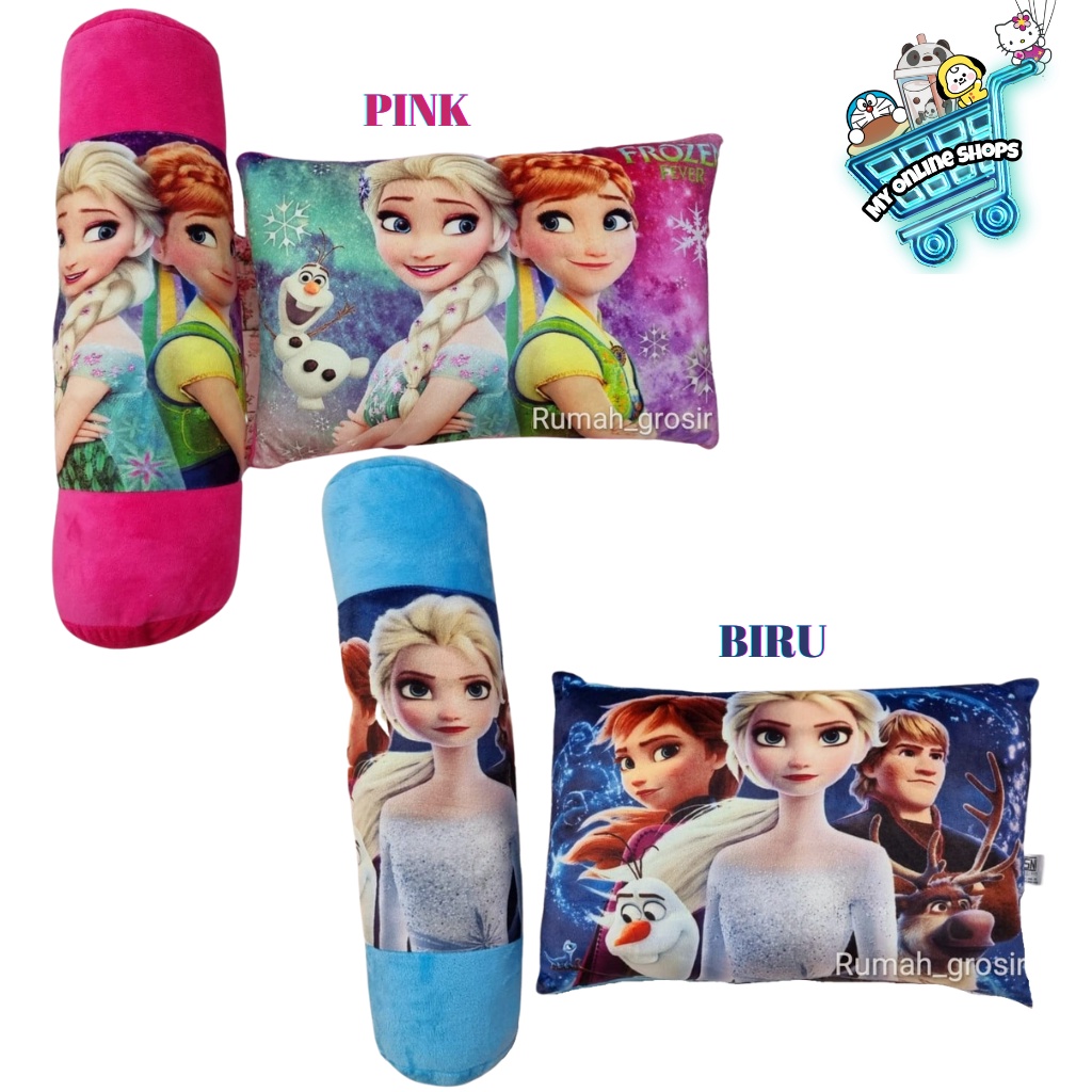 Jual (My Online Shops) Paket Bantal Guling Frozen Elsa Anna | Shopee ...