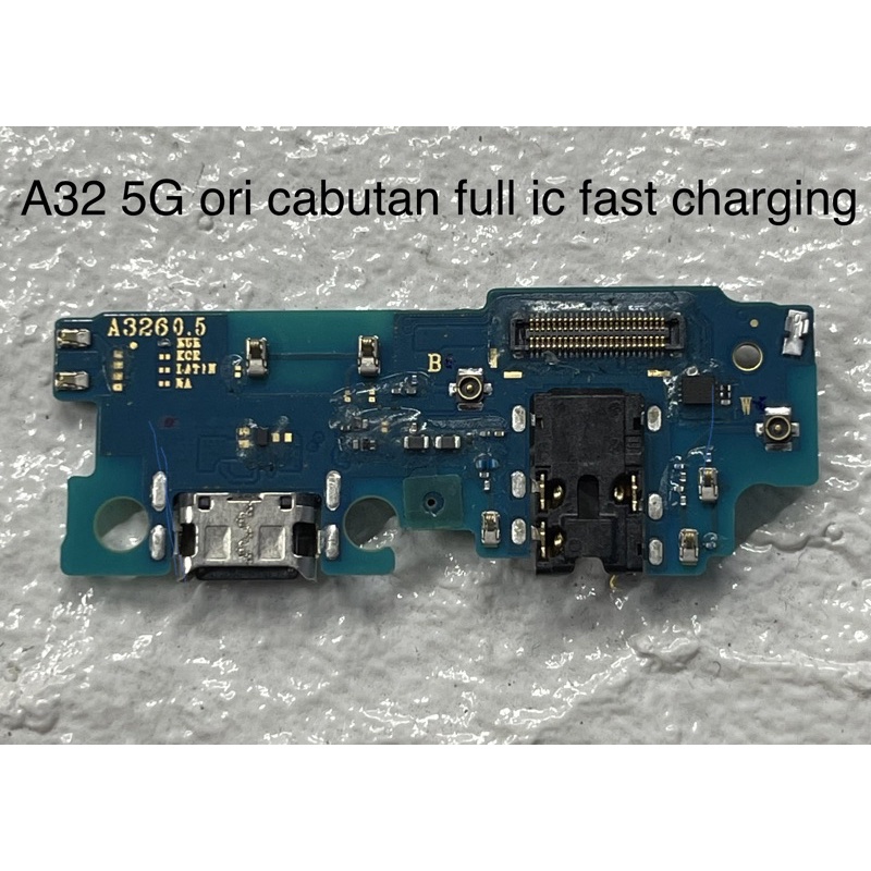 Jual papan cas Ui board pcb konektor charger+mic+hf samsung galaxy a326/A32 5G original bawaan ...