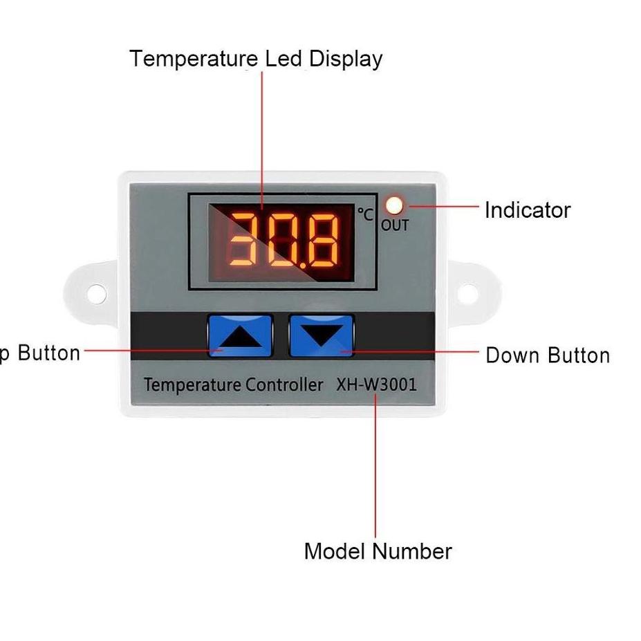 Jual TRX3j3Ix--XH-W3001 220V Thermostat Digital Temperature Controller Pengatur Suhu | Shopee ...
