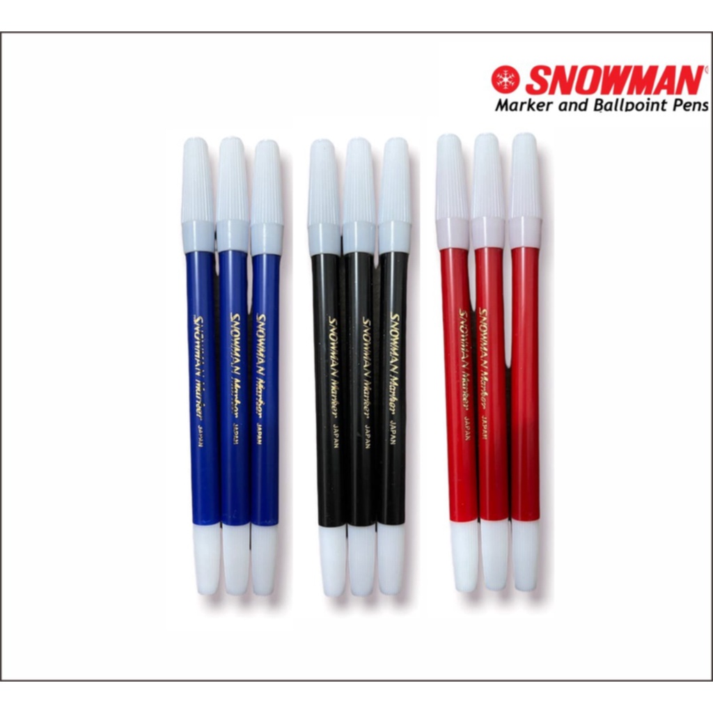 Jual SNOWMAN SPIDOL KECIL MARKER PENCIL HITAM MERAH BIRU | Shopee Indonesia
