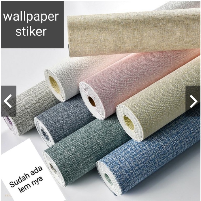 Jual Wallpaper Stiker Dinding Motif kain / Motif Linen sudah ada lemnya ...