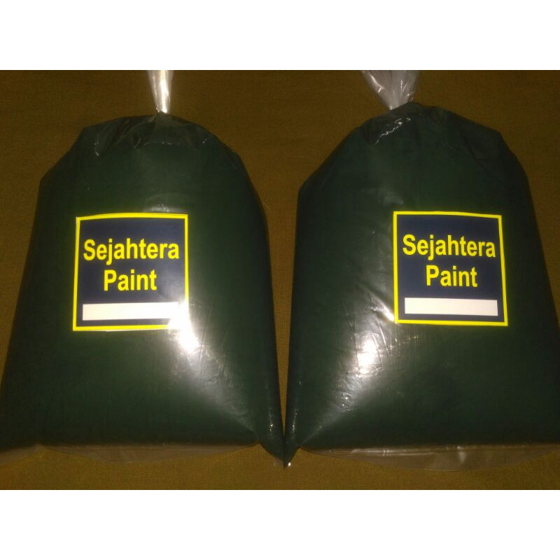 Jual Cat Tembok Kiloan // Hijau Army | Shopee Indonesia