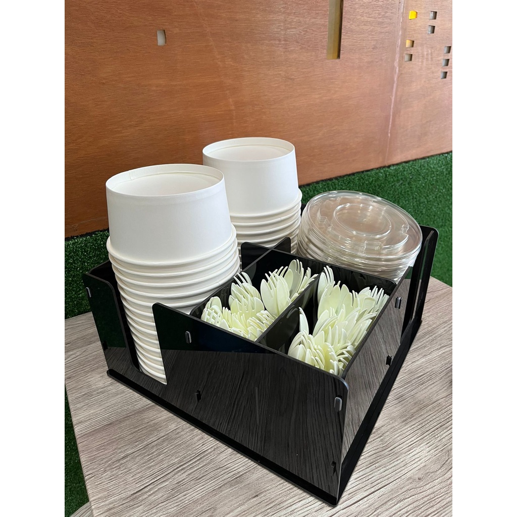 Jual RAK ORGANIZER PAPER RICE BOWL / DISPENSER MANGKOK KERTAS / RAK ...
