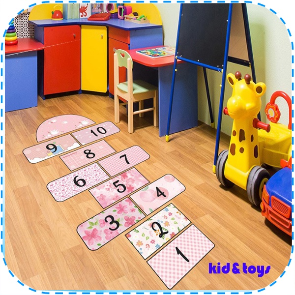Jual 1 Set Stiker Lantai Angka dan Gambar Sticker Kamar Anak Dekorasi ...