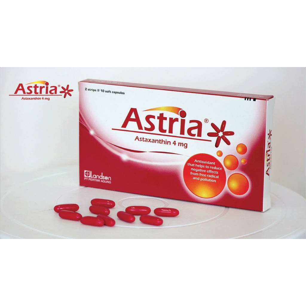 Jual Astria astaxanthin 4mg / Astria force astaxanthin 6mg (1box 2strip ...