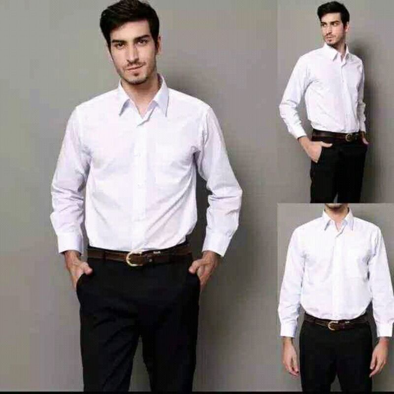 Jual Kemeja Cowok tangan panjang merk fusco / kemeja panjang polos ...