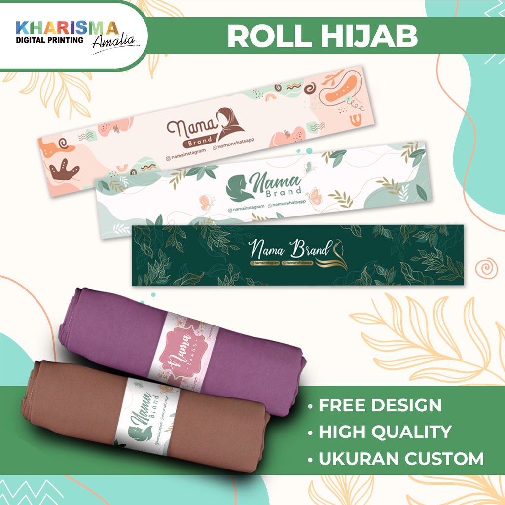 Jual ROLL HIJAB/ ROLLER HIJAB PASHMINA / KERTAS LABEL KERUDUNG INSTAN ...