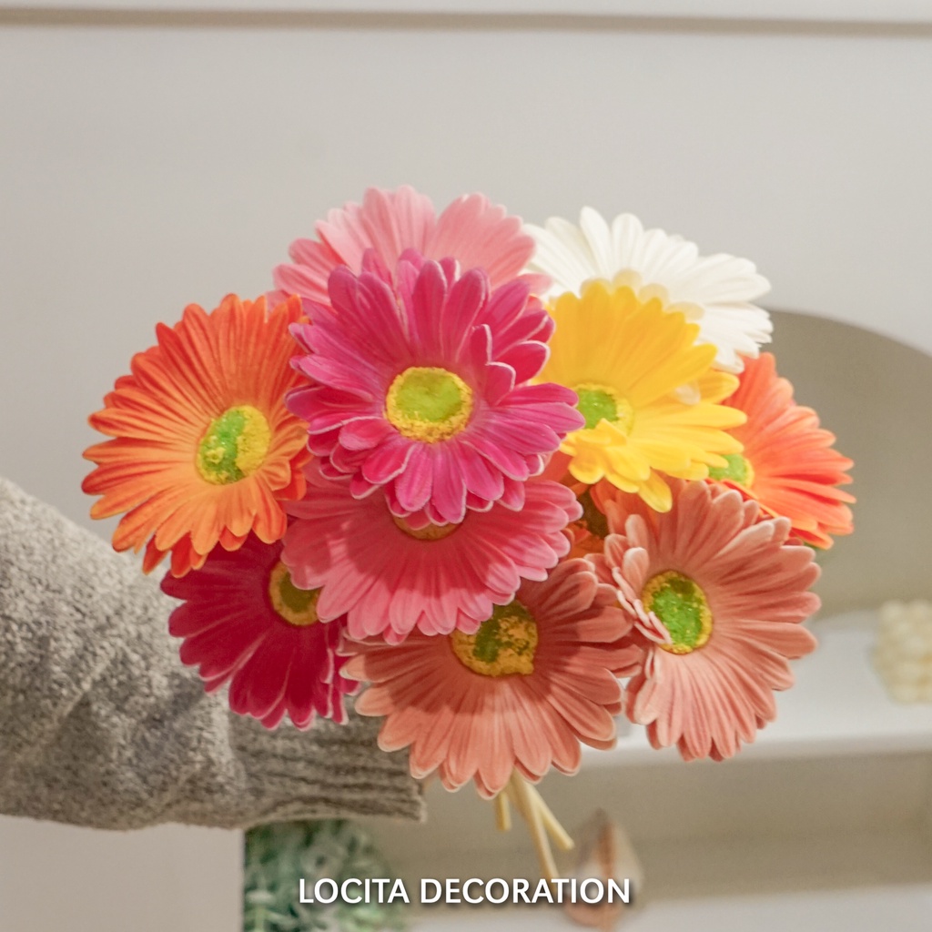 Jual Bunga Daisy Gerbera High Quality Real Touch Artificial/Bunga Daisy ...