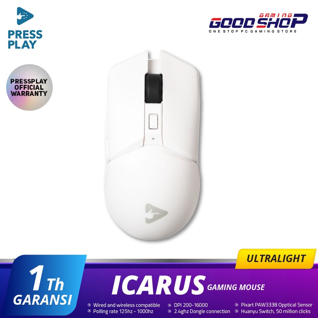 Jual Press Play ICARUS Ultralight - Gaming Mouse | Shopee Indonesia