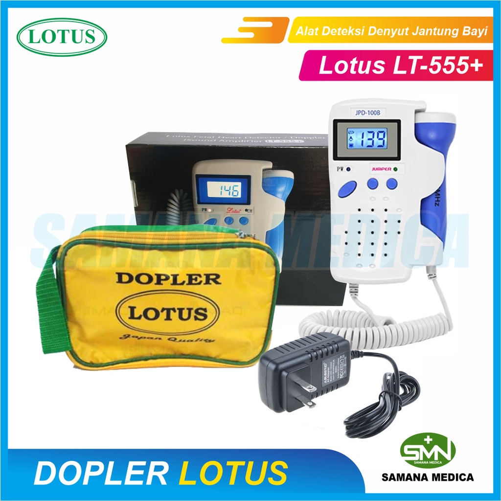 Jual Lotus Fetal Doppler LOTUS LT555+ Pengukur DJJ Detak Jantung Janin ...