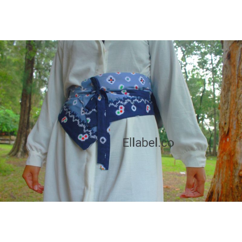 Jual obi belt batik jumputan / sabuk kimono motif jumputan / ikat ...