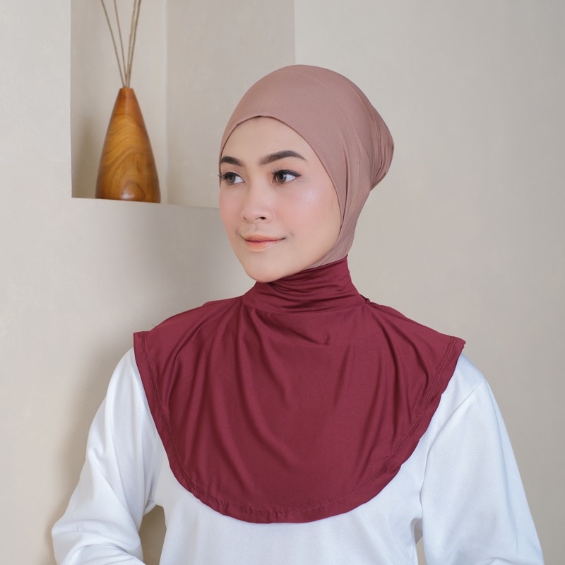 Jual Manset Leher Inner Penutup Dada Hijab Jersey Premium | Shopee ...