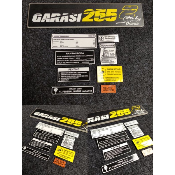 Jual stiker sticker logo emblem stiker prosedur honda astrea grand ...