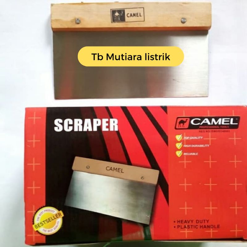 Jual Camel Kape Plat Besi Gagang Kayu 8 inch Scraper Gipsum Gypsum ...
