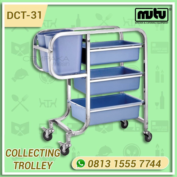 Jual Troli Pengumpul Piring Kotor Dish Collecting Trolley Mutu Dct-31 ...