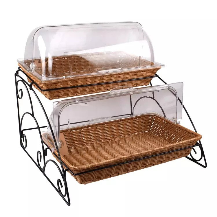 Jual Basket Bread Display/ Wicker Bread Rectangle/ Tempat Roti Pajangan ...