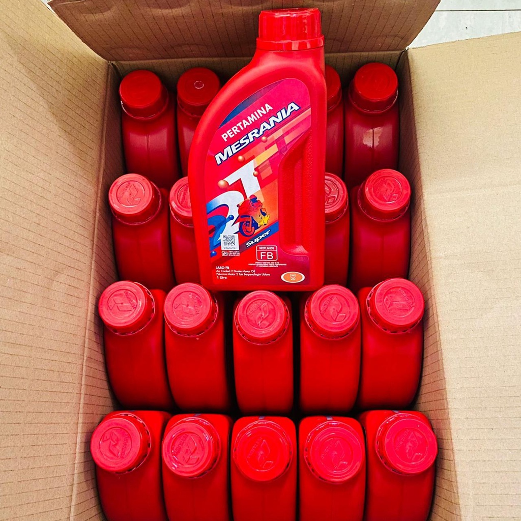 Jual 1 DUS OLI OIL SAMPING MESRANIA 2T SUPER SAE 20 1LITER OLI 2 STROKE ...