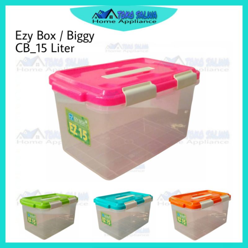 Jual CONTAINER BOX 15 LITER / KOTAK PENYIMPANAN SERBAGUNA EZY BOX BIGGY | Shopee Indonesia