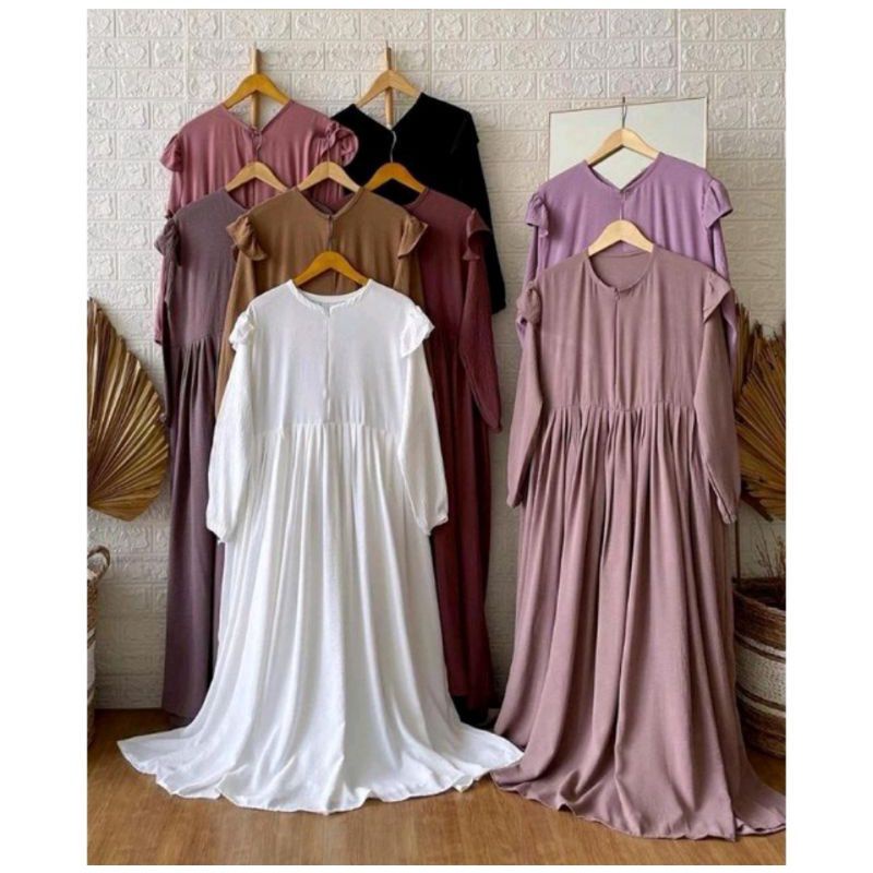Jual GAMIS KHAIRINA CRINKLE KERUT SAYAP RESLETING DEPAN | Shopee Indonesia