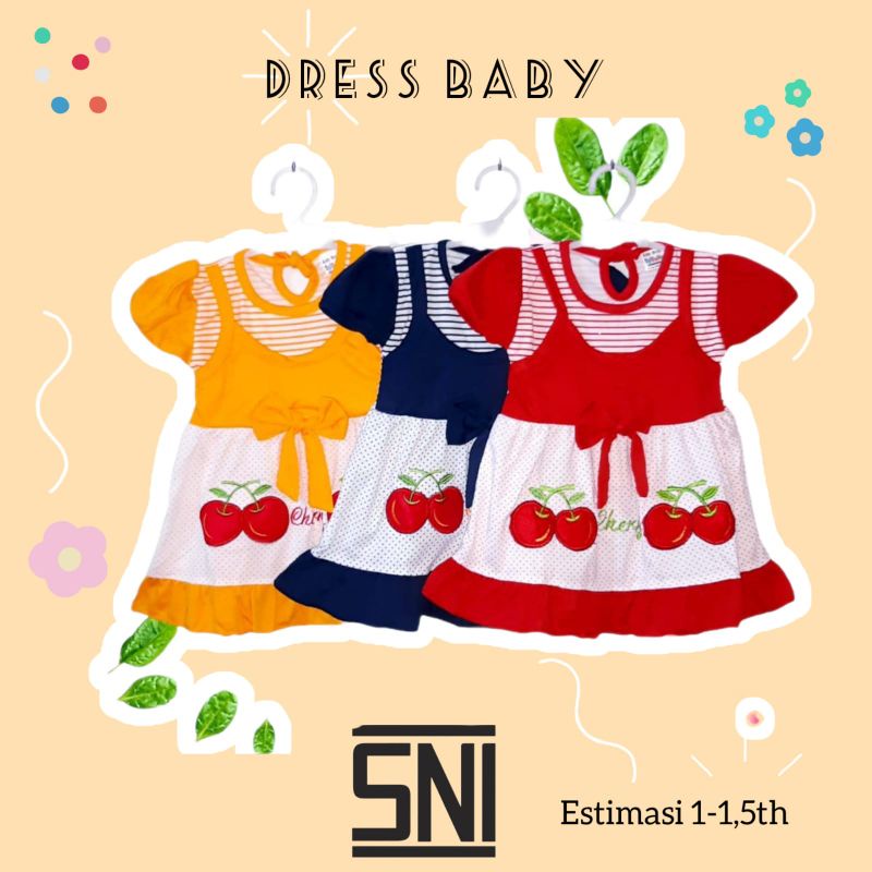 Jual Paket 3 Stell Dress Bayi / Anak Perempuan 1th - 1,5th Dress Anak ...