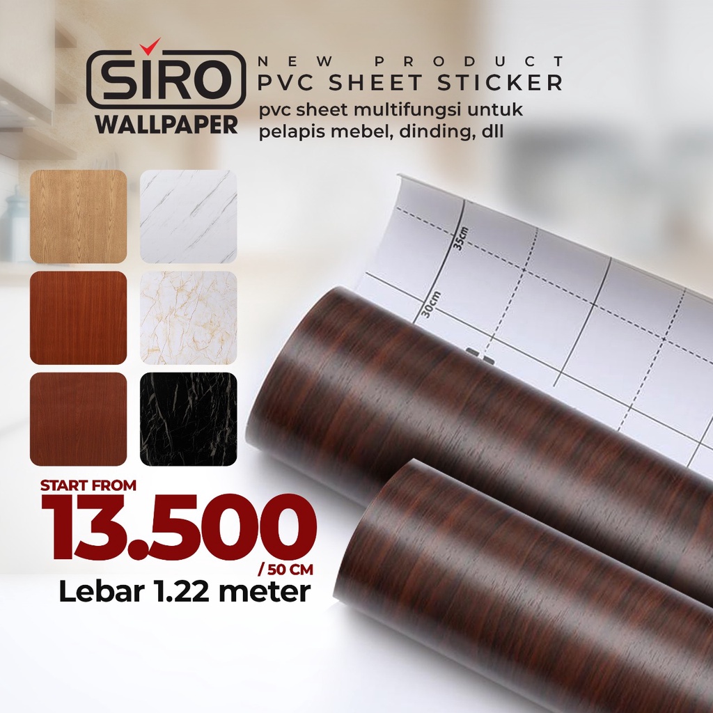 Jual PVC SHEET STICKER STIKER PELAPIS FURNITURE MOTIF MARMER KAYU ...