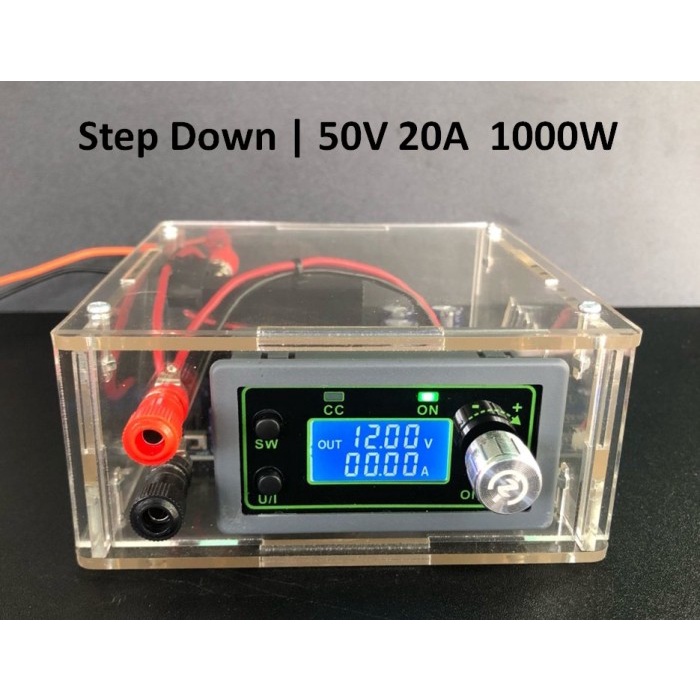 Jual Adjustable DC DC Buck Converter Step Down 50V 20A With Acrylic ...