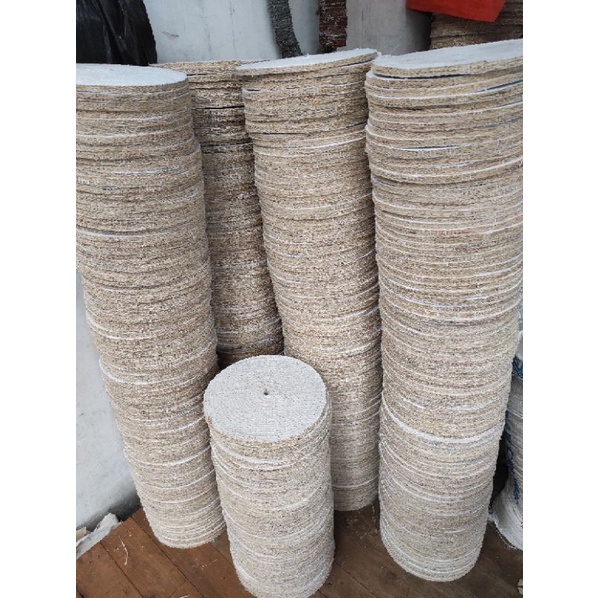 Jual kain poles sisal atau sisal buff diameter 12 inch, tebal 10 mm ...