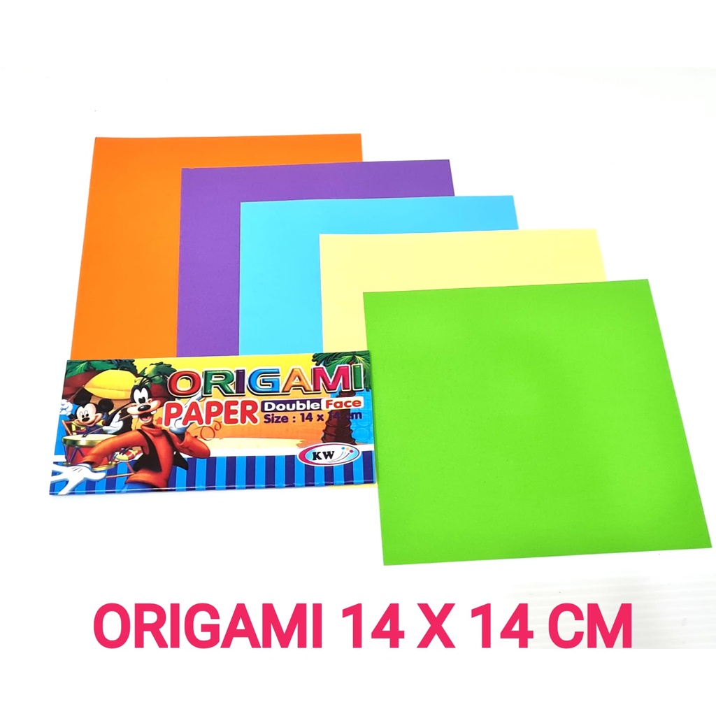 Jual Kertas Origami Lipat 14 X 14 BOLAK BALIK | Shopee Indonesia