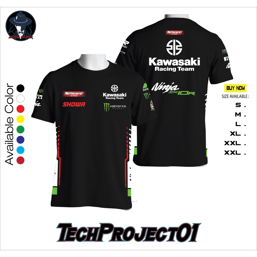Jual T-shirt Kaos Official Kawasaki Racing Team World SBK 2022 KRT Best ...