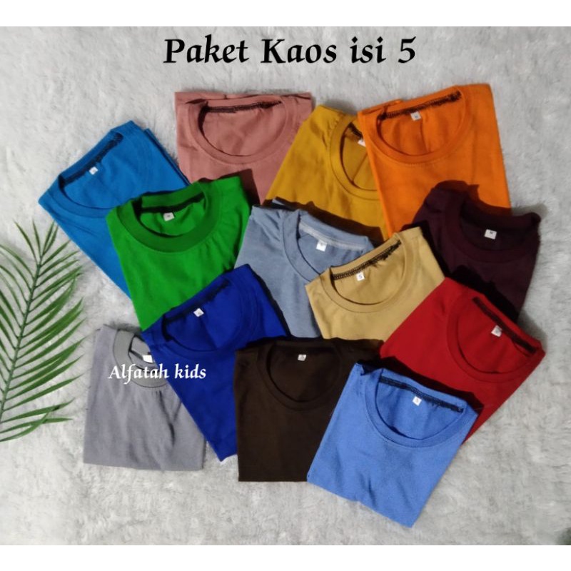 Jual Paket Kaos Polos Anak katun kombet isi 5 pcs 1-13 Tahun | Shopee ... Jual Paket Kaos Polos Anak katun kombet isi 5 pcs 1-13 Tahun | Shopee ...