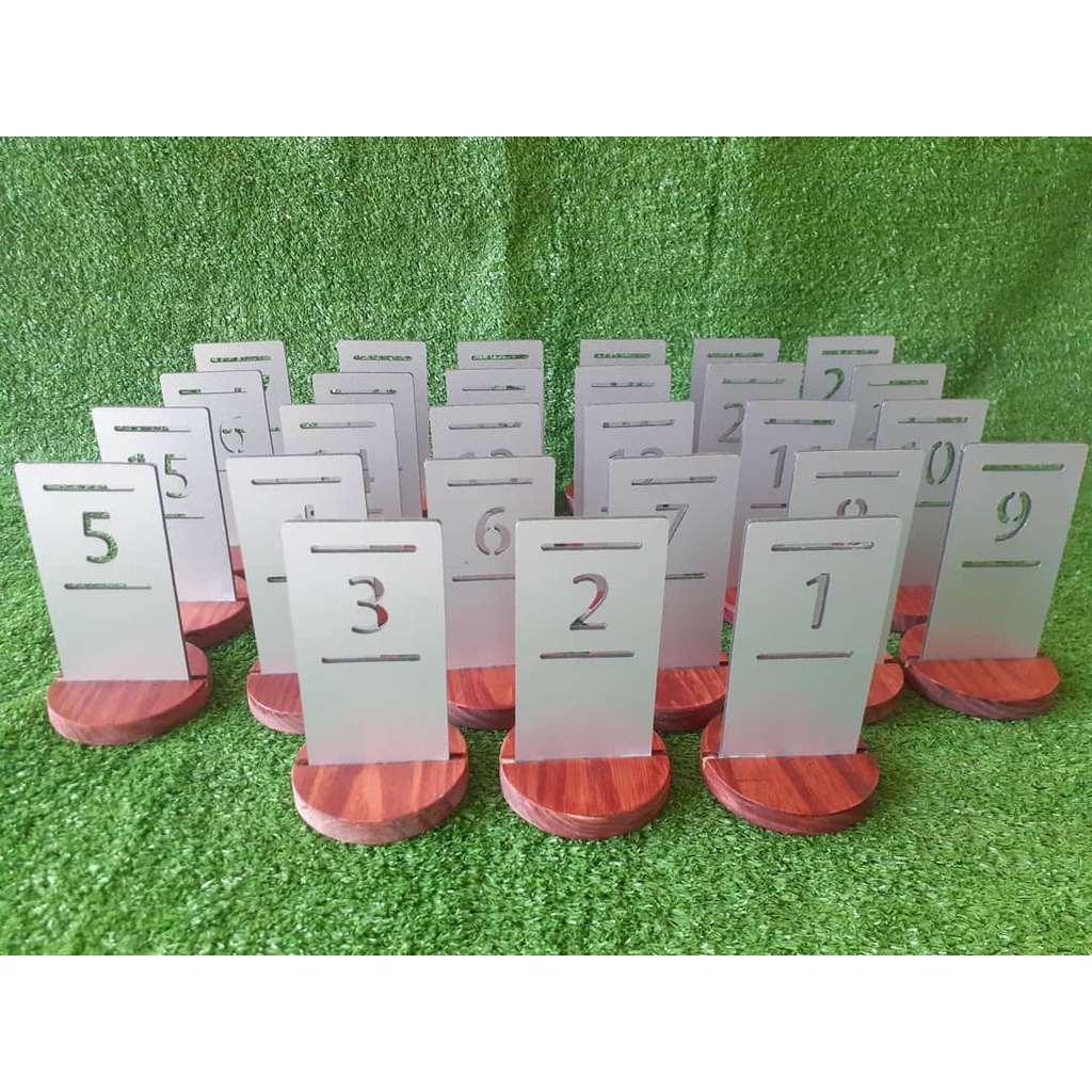 Jual Nomor Meja Penanda Meja Cafe, Coffee Shop, Restaurant, Rumah Makan ...
