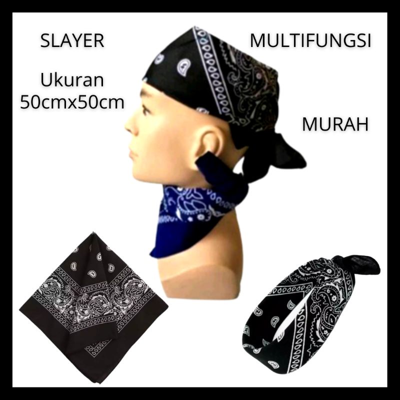 Jual slayer kain bandana masker scraf multifungsi motif batik ujung ...
