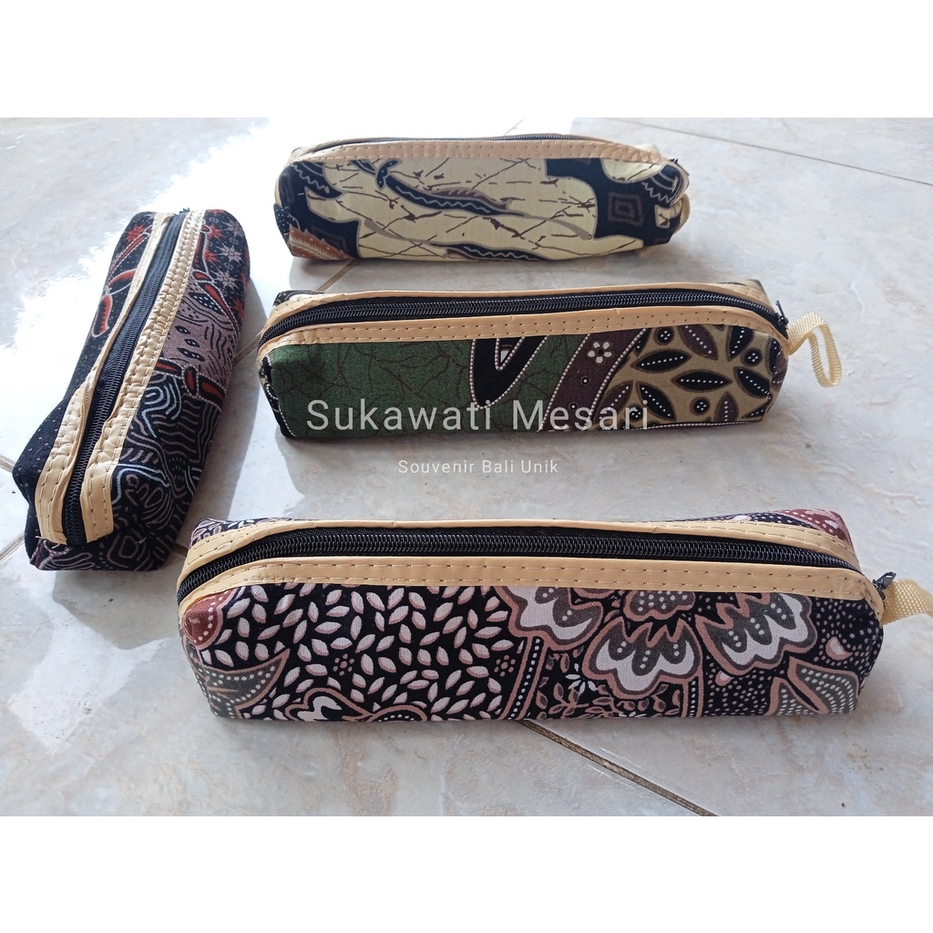 Jual Pencil Case Tempat Pensil Motif Batik Souvenir Khas Bali | Shopee Indonesia