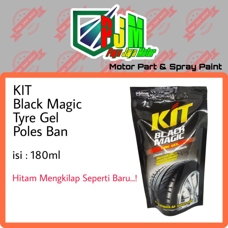 Jual KIT BLACK MAGIC TYRE GEL kemasan POUCH 180ml SEMIR BAN PENGKILAP ...