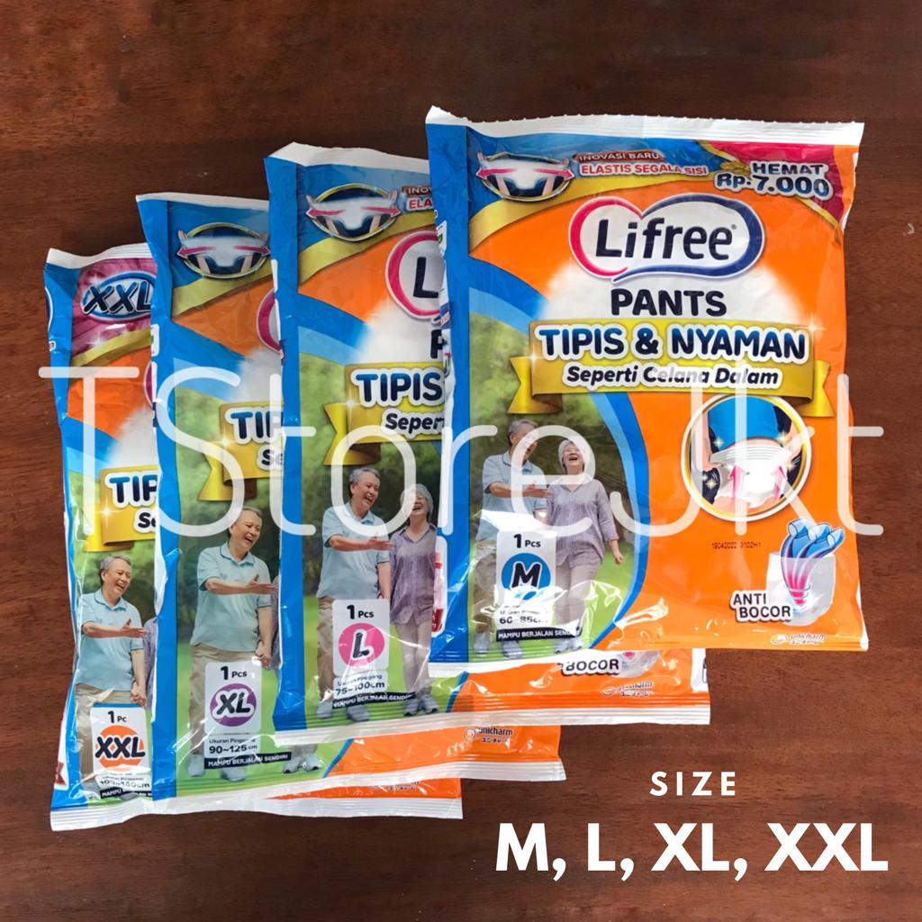 Jual LiFree Popok Celana Dewasa Satuan [Size M, L, XL, XXL] | Shopee Indonesia
