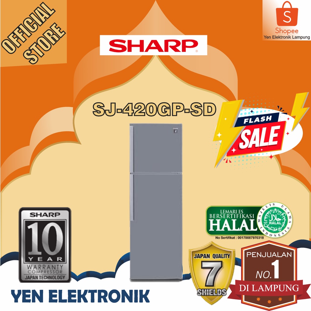Jual Kulkas SHARP SJ 420GP SD / 338 Liter Plasma Cluster Low Watt ...