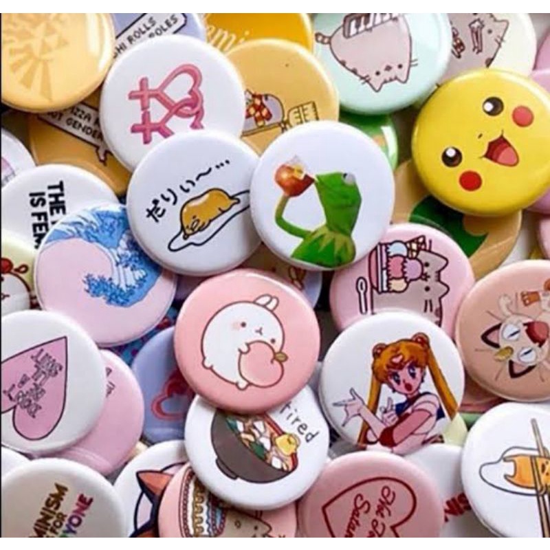 Jual PIN TAS / PIN TOTEBAG AESTHETIC PIN BUTTON | Shopee Indonesia
