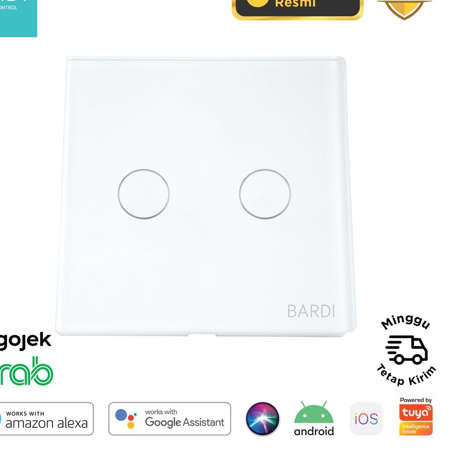 Jual BARDI Smart Wall Switch Touch Wi-Fi - EU 2 Gang White/Black ...