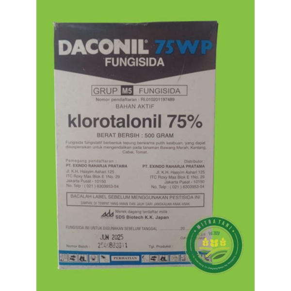 Jual FUNGISIDA DACONIL 75WP 500 GRAM OBAT BUSUK DAUN TANAMAN | Shopee ...