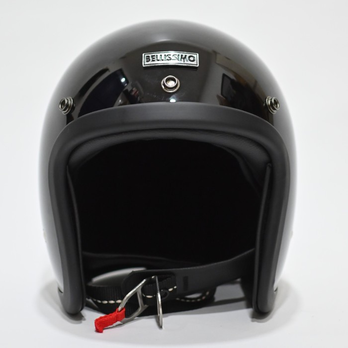 Jual BELLISSIMO SLIM HELMET Half Face - BLACK GLOSSY | Shopee Indonesia