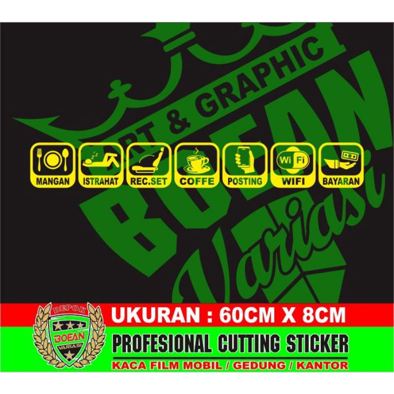Jual cutting sticker keren fasilitas bus kaca body truck pick up L300 ...