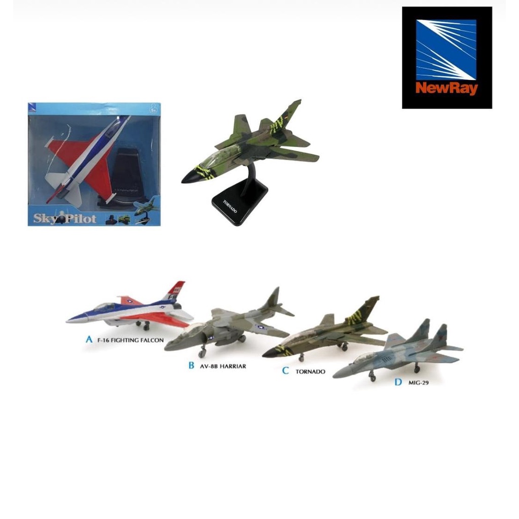 Jual Newray Pesawat Perang Jet New Ray Sky Pilot Diecast Tempur ...