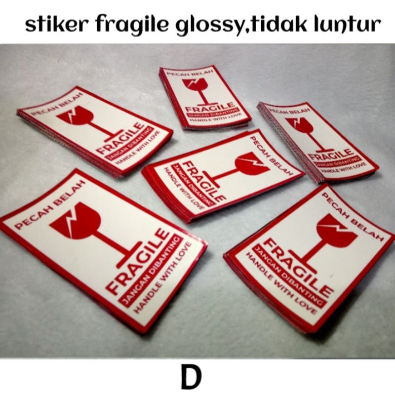 Jual sticker fragile/stiker fragile/stiker pecah belah/stiker fragile ...