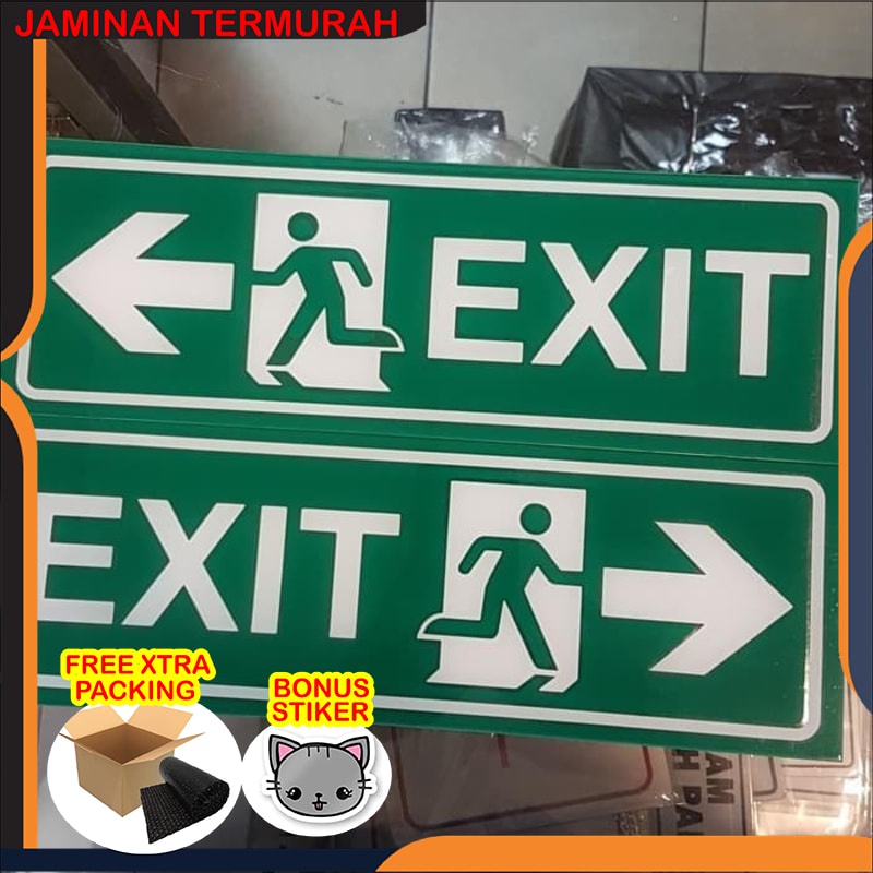 Jual Grosir AKRILIK ACRYLIC EXIT 30X10CM STICKER RAMBU K3 STIKER Keren ...