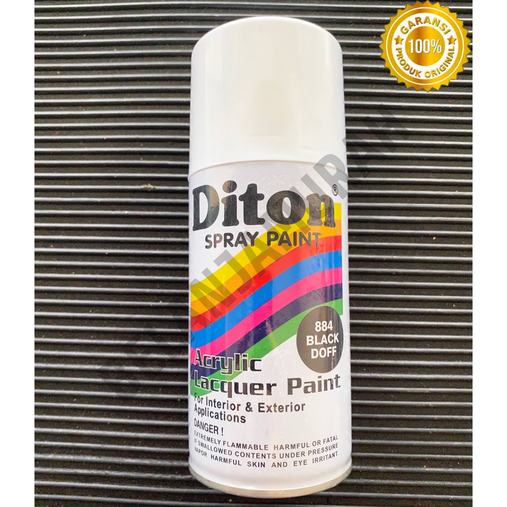 Jual Cat Semprot / Spray Paint / Pilok Diton Black Doff 884 300cc ...