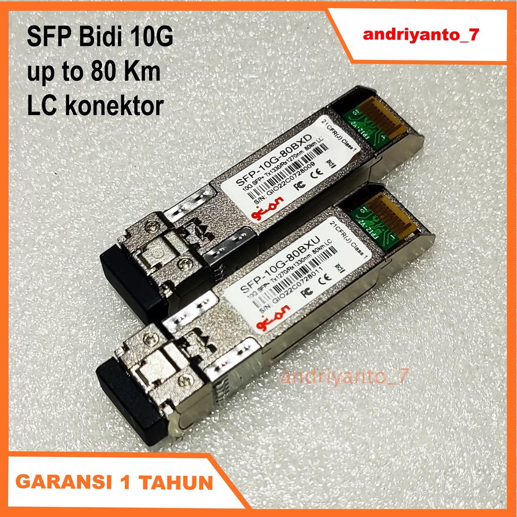 Jual SFP+ 10G BIDI compatible Cisco Mikrotik Juniper 70-80Km LC | Shopee Indonesia